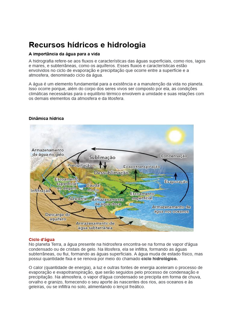 Recursos Hídricos e Hidrologia | PDF | Água | Água do mar