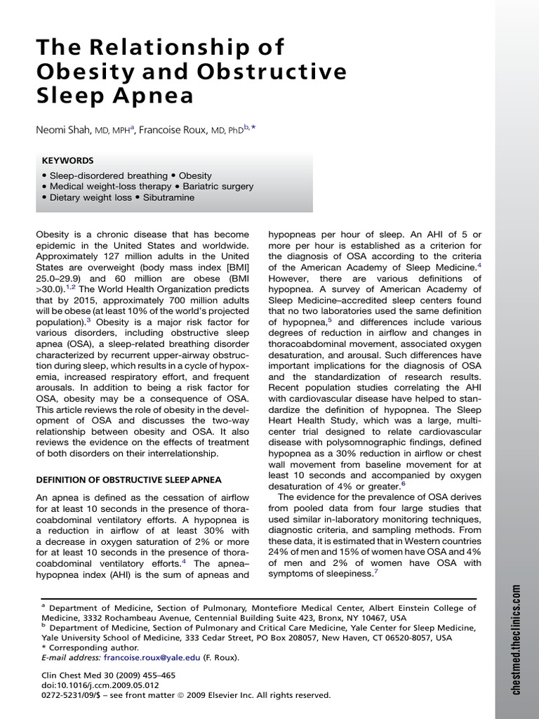 obesidad y SAOS | PDF | Adipose Tissue | Obesity