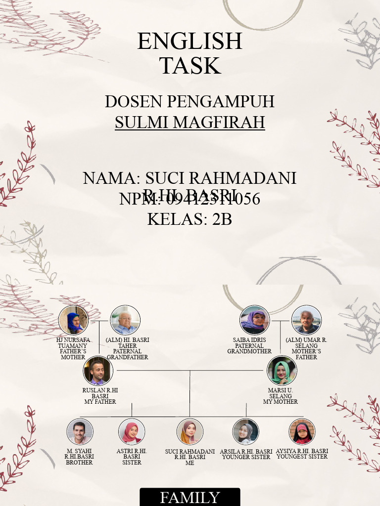 Beige Minimalist Lines Family Tree | PDF