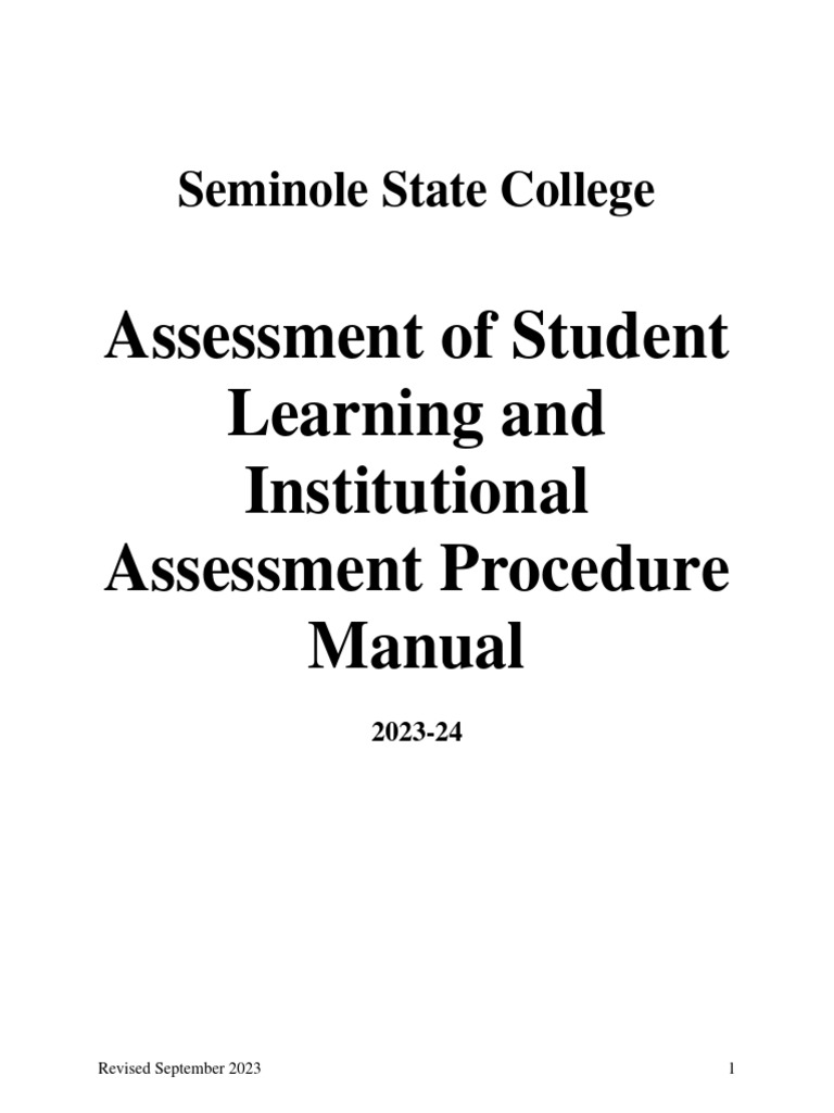 SSC Student Learning Assessment Guide | PDF | Educational Assessment ...