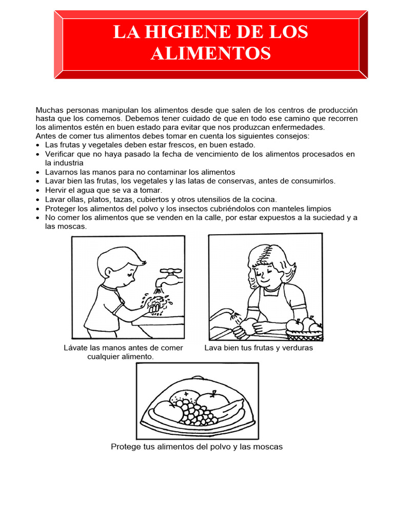 Ficha Higiene de Los Alimentos | PDF | Alimentos | Higiene