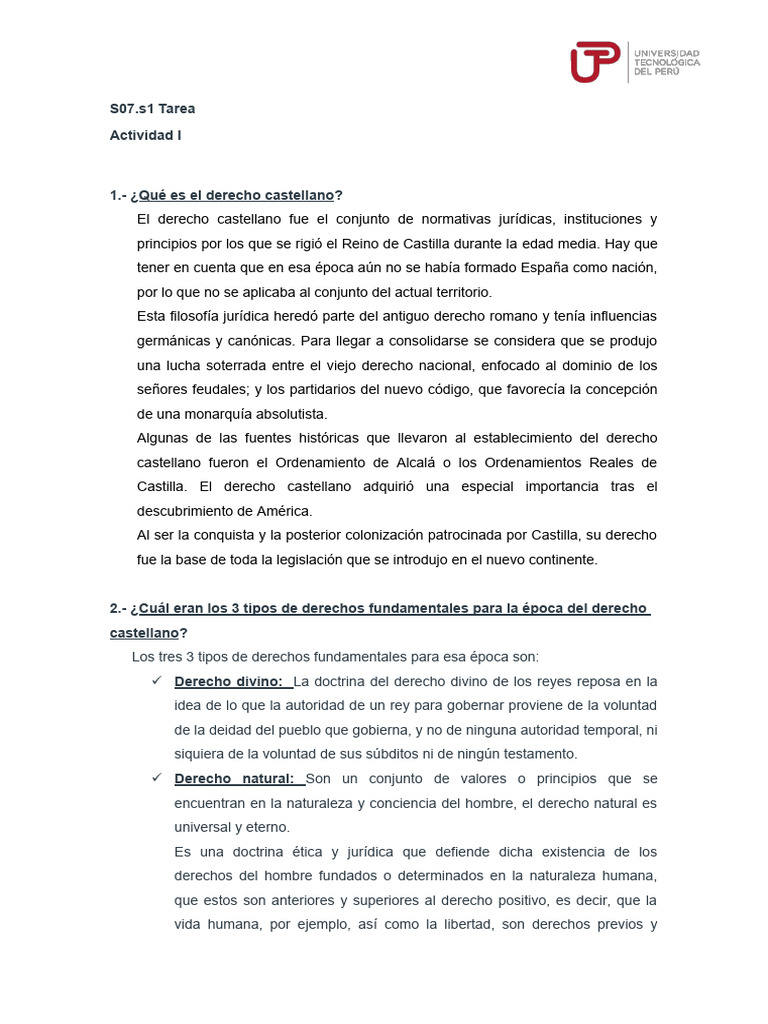 S07.s1 Tarea | PDF | Derechos humanos | Ley romana