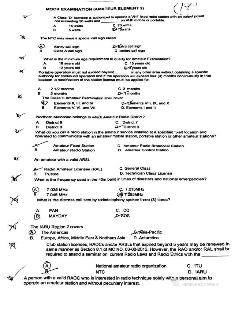 Moc Exam For Amateur Radio Operator | PDF