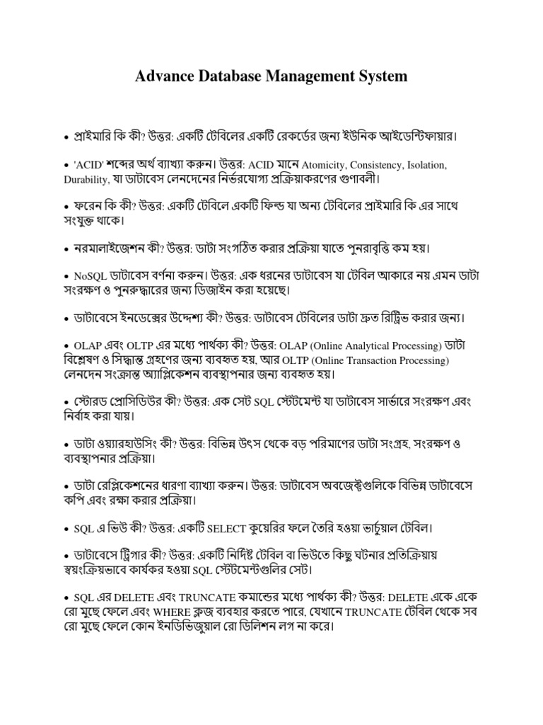 Practical Questions - Bangla Translated | PDF