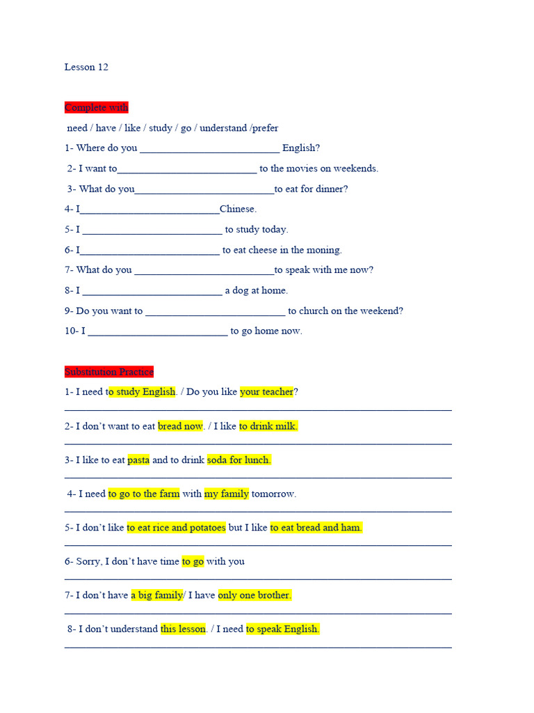 Lesson 12 | PDF | Self-Improvement | Wellness