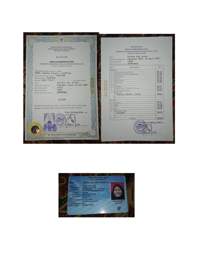 Foto Ijazah Dan KTP | PDF
