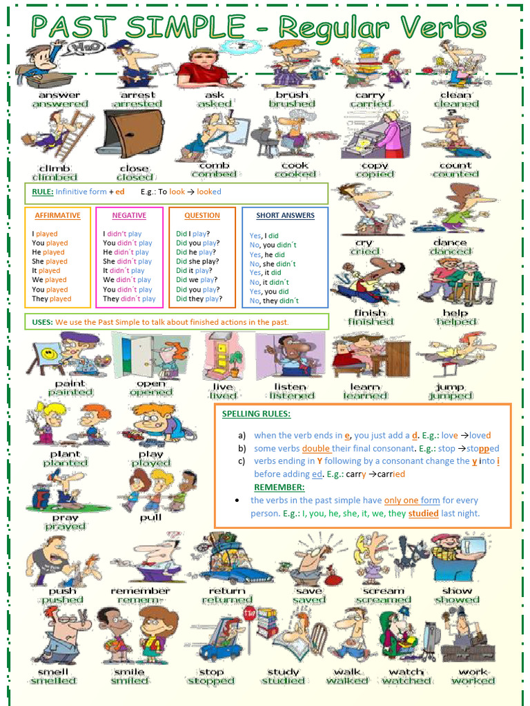 past-simple-regular | PDF | Language Mechanics | Linguistics