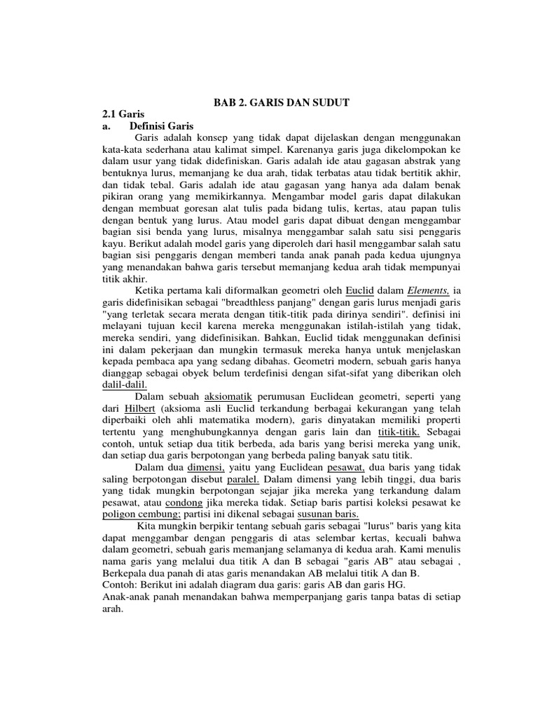 Definisi dan Penggambaran Garis dan Sudut | PDF | Metode & Bahan Ajar