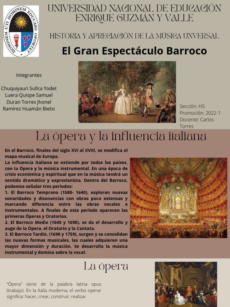 Expo El Gran Espetaculo Barroco | PDF | Ópera | George Frideric Handel