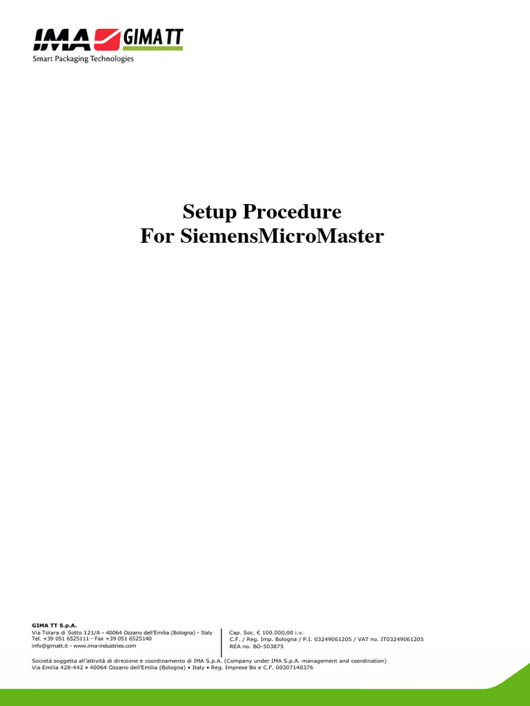 RPR - InverterSiemens Setup Procedure EN v1.1 | PDF | Information Technology | Computer Engineering