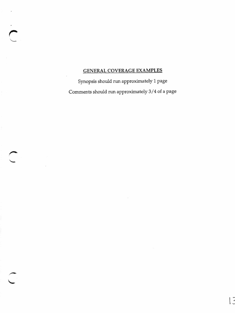 ICM Script Coverage Sample | PDF