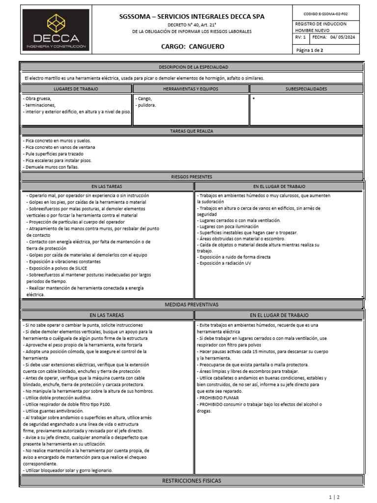 Odi Operador de Cango | PDF | Herramientas