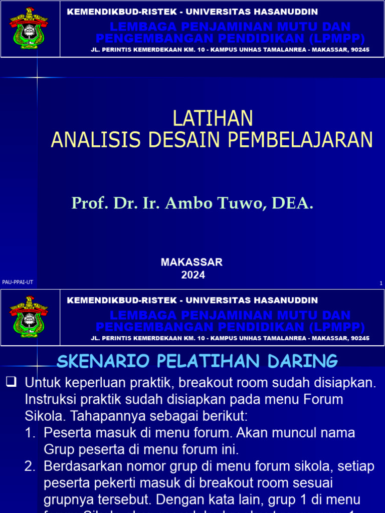 Analisis Desain Pembelajaran Latihan Kel1 | PDF