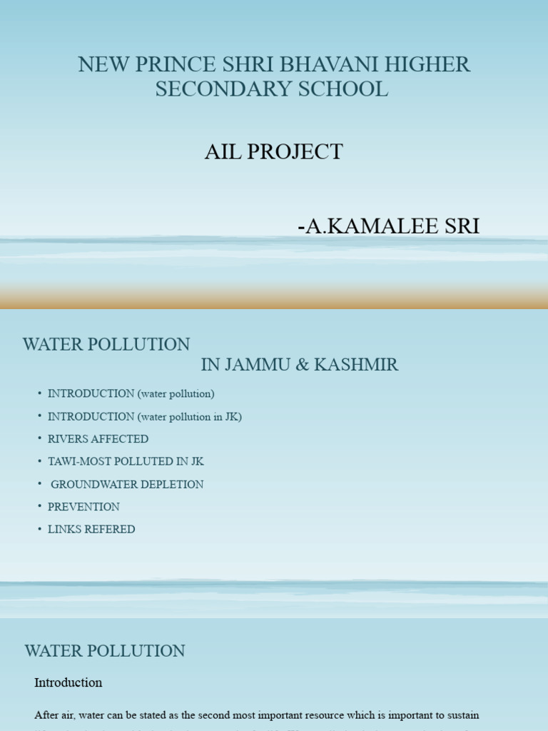 JK Biology Ail Project | PDF | Water Pollution | Water