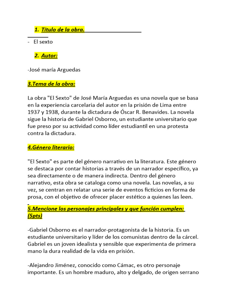 El Sexto . | PDF | Prisión | Novelas