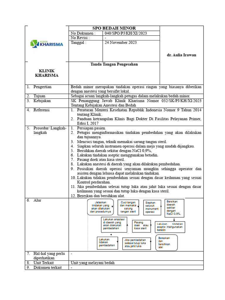 Spo Bedah Minor.. | PDF