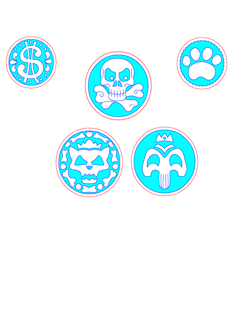 Treasure Coins E0016684 File CDR and DXF Free Vector Download For Laser ...