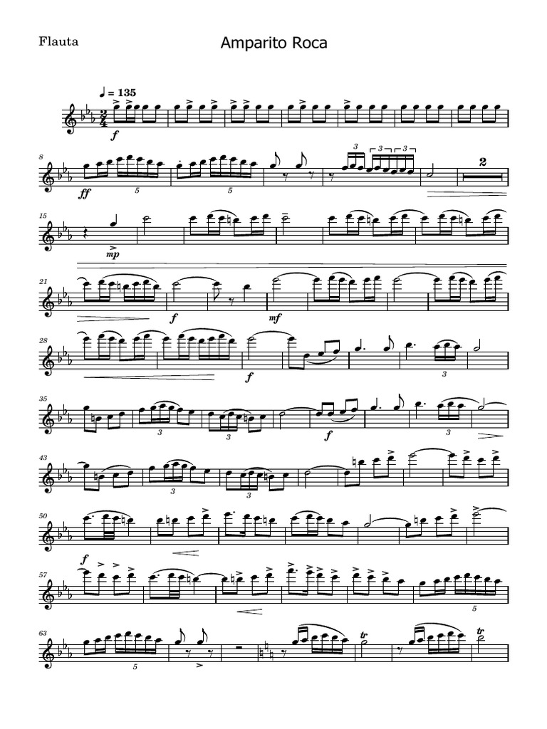 Amparito Roca-Flauta | PDF