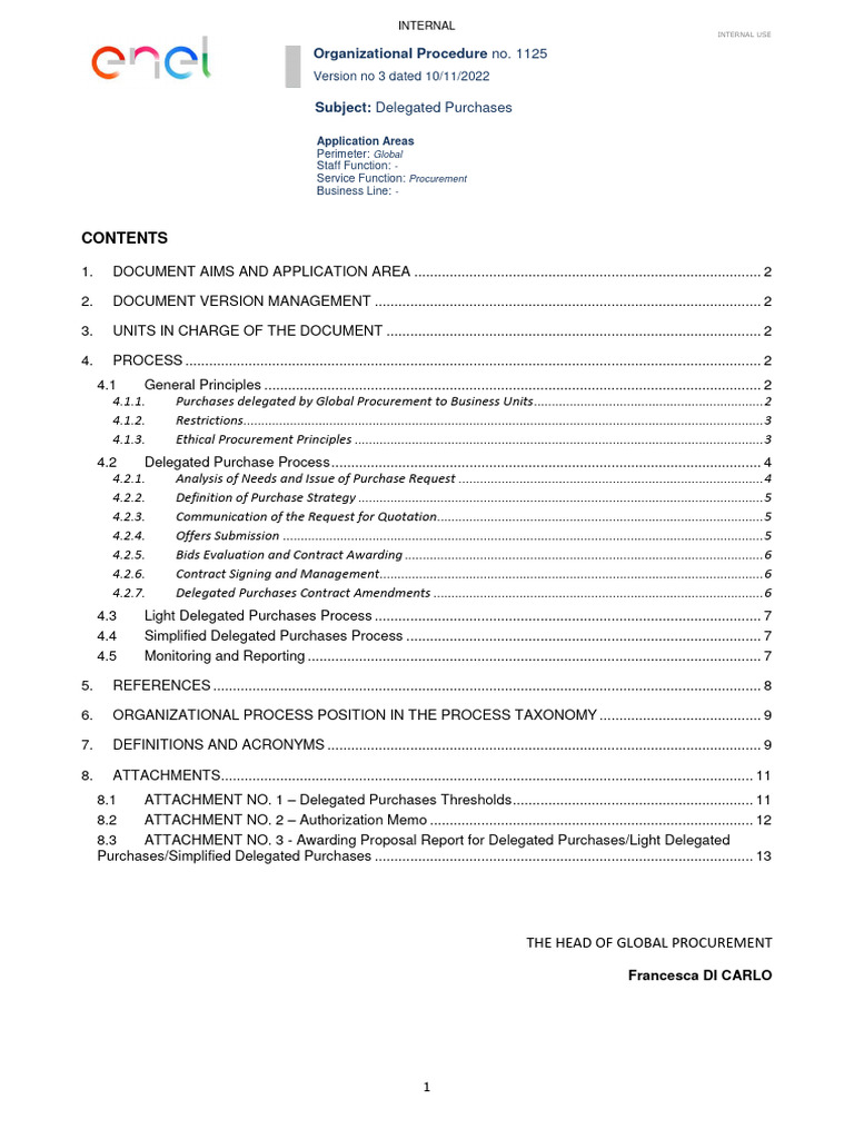 OP 1125 - Delegated Purchases | PDF | Procurement | Business