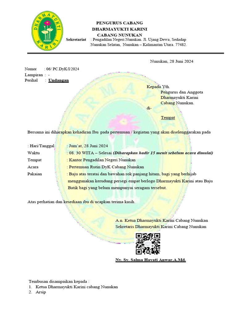 Undangan Pertemuan Rutin Pdf