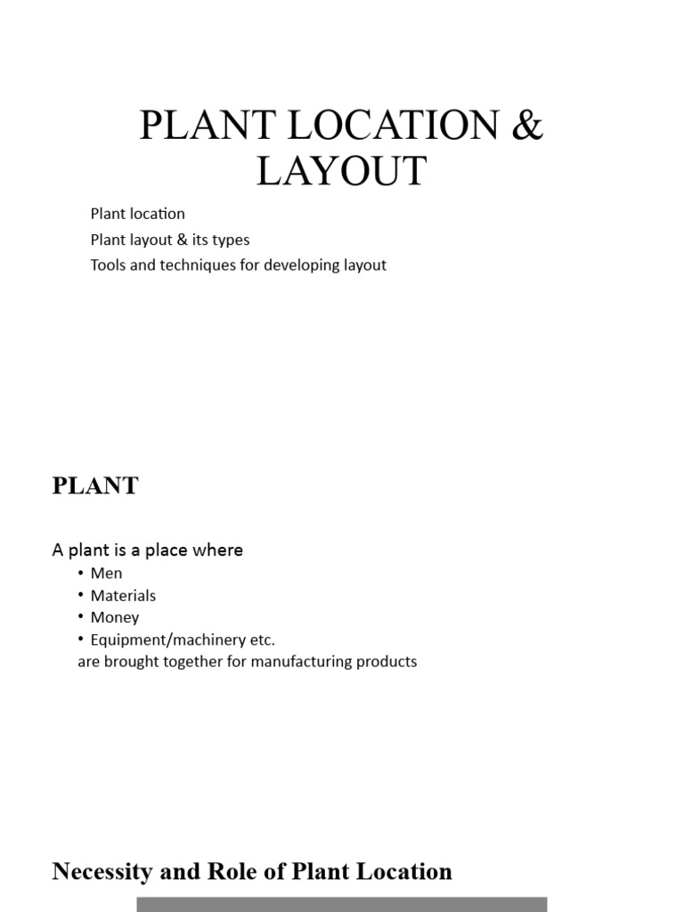 Plant Layout | PDF | Page Layout | Engineering