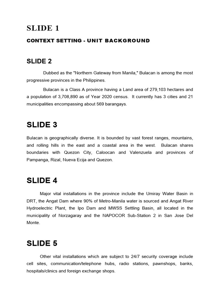 Background of Bulacan Provincial Police Office | PDF | Social Science