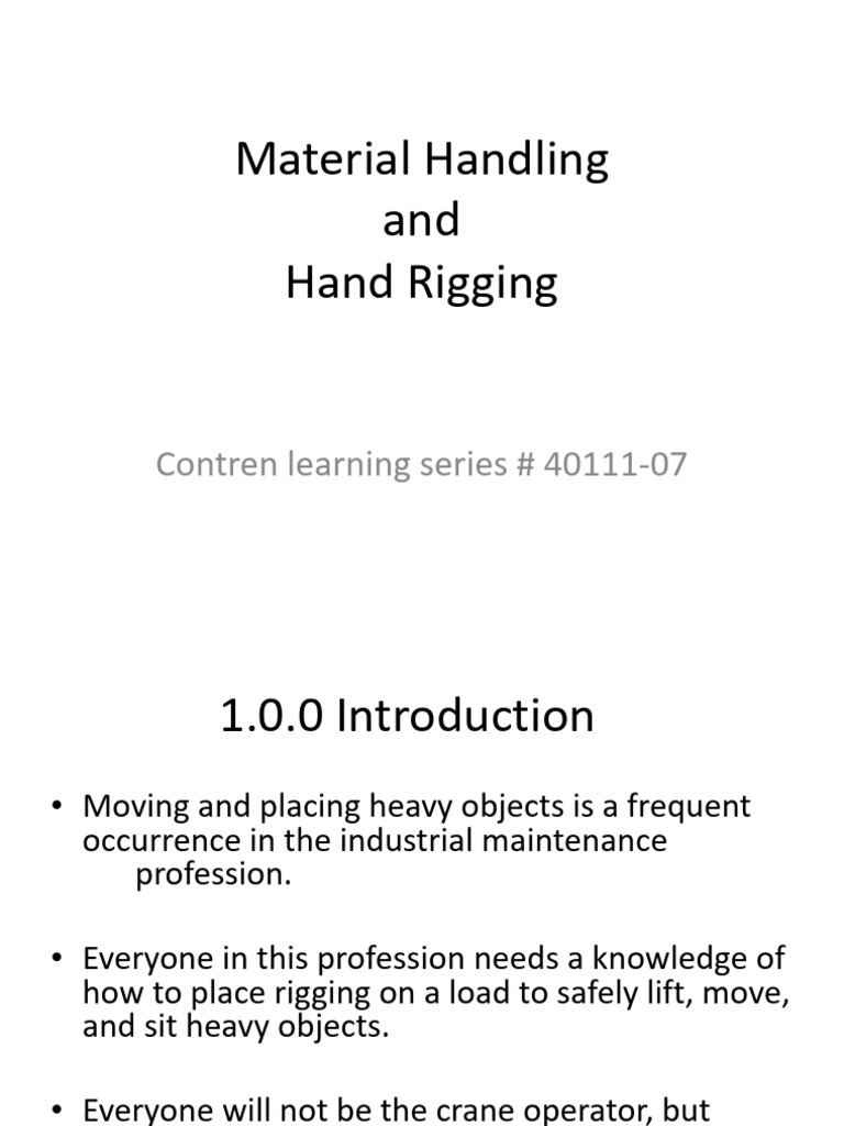 Rigging Equipment and Safety Guide | PDF | Crane (Machine) | Rope