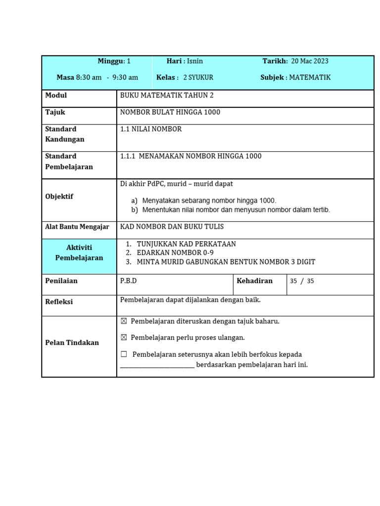 Contoh ERPH Minggu 1 | PDF