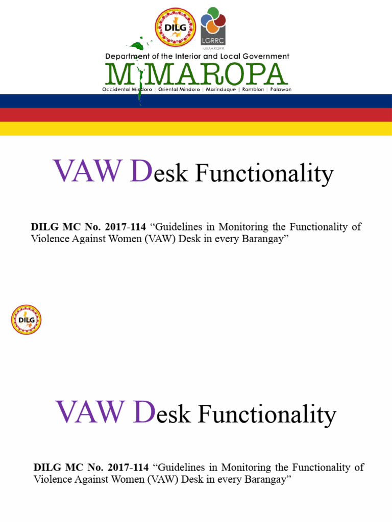 VAW Desk Functionality 1 | PDF | Desk | Human Rights