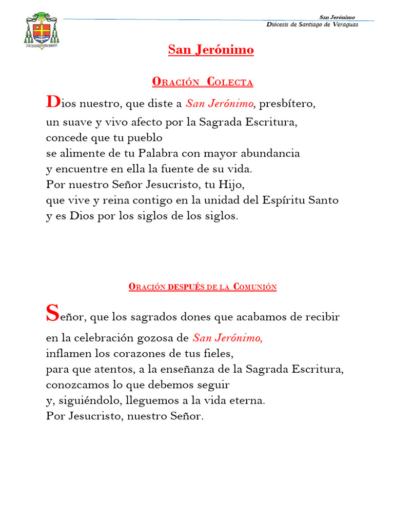 San Jerónimo | PDF | Sacerdote | eucaristía