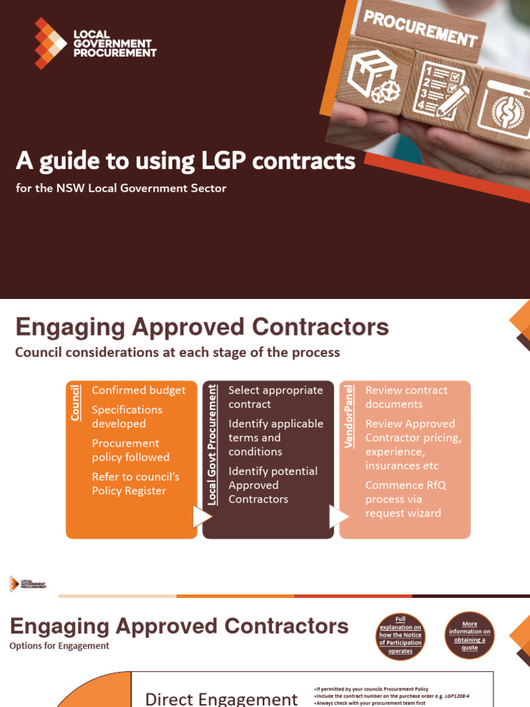 A Guide To Using Lgp Contracts Pdf Procurement Business