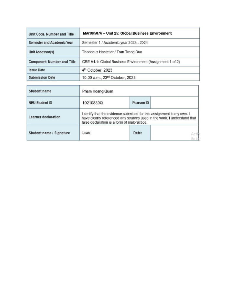 Gbe A1.1 | PDF | Exchange Rate | Hedge (Finance)