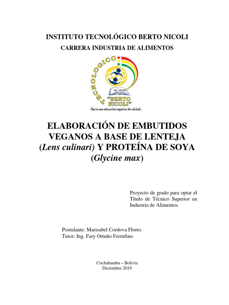5 Proyecto Final Marisabel Cordova - 138 | PDF | Carne | Legumbre