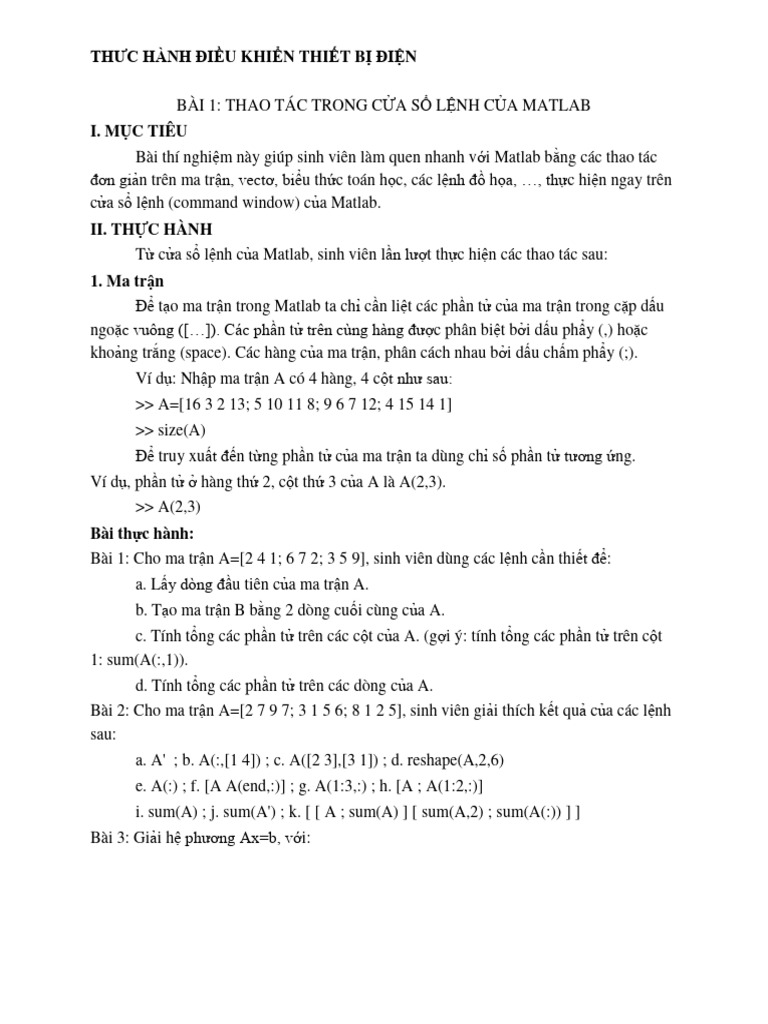 TH DK TBD - Bai 1 | PDF