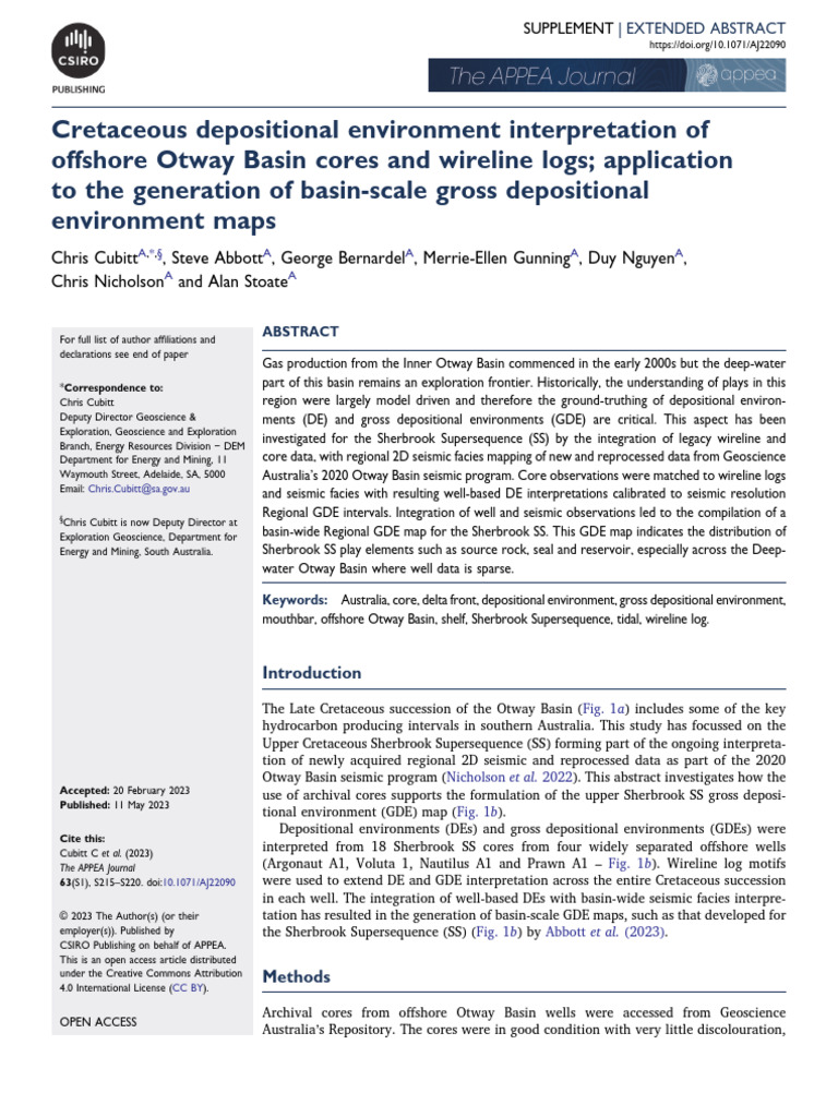 Cubitt - Etal - 2023 - Cretaceous Depositional Environment ...