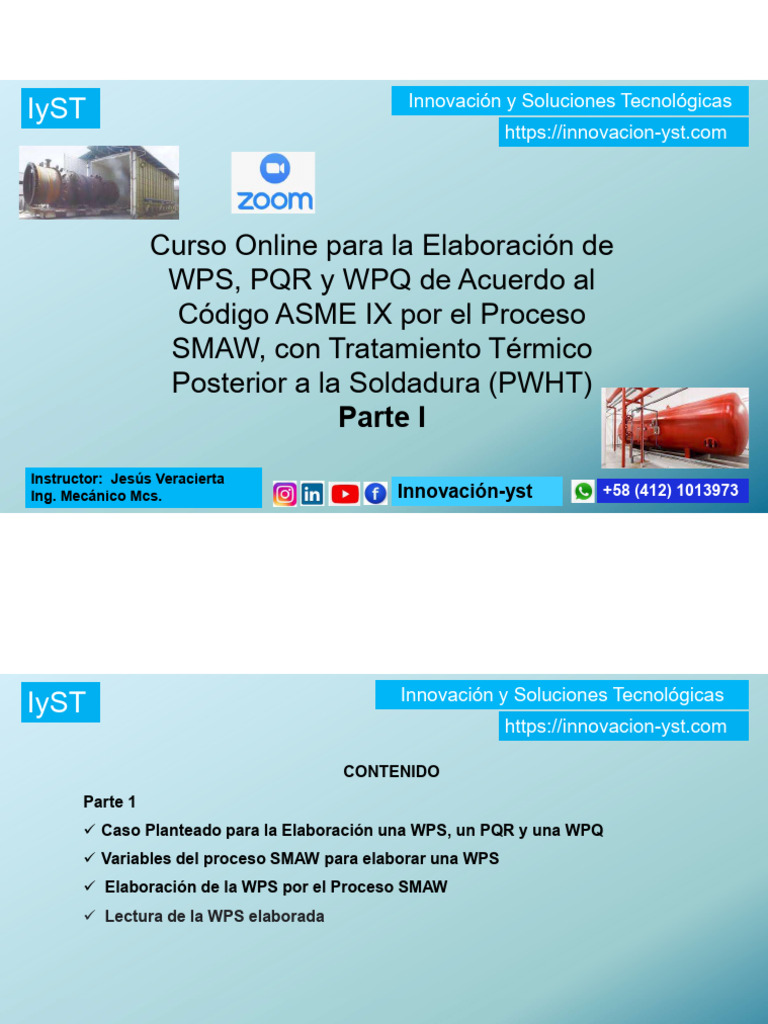 Curso WPS, PQR y WPQ según ASME IX | PDF | Soldadura | Construcción