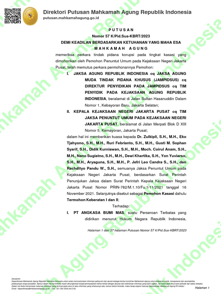 Putusan 57 K Pid - Sus-Kbrt 2023 20240619124621 | PDF