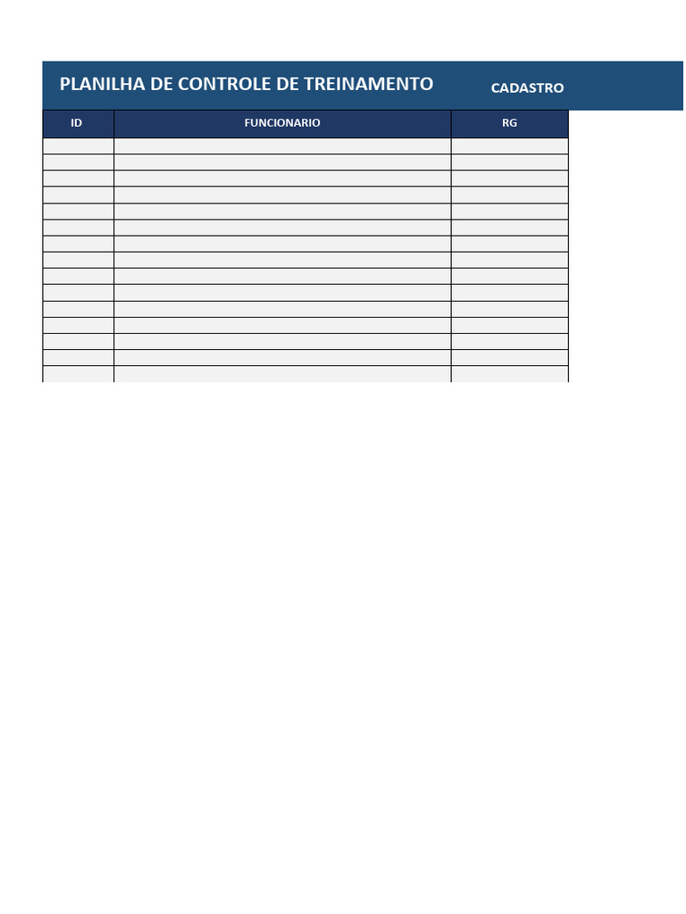 Planilha De Controle De Treinamentos 1 2 Pdf Microsoft Excel