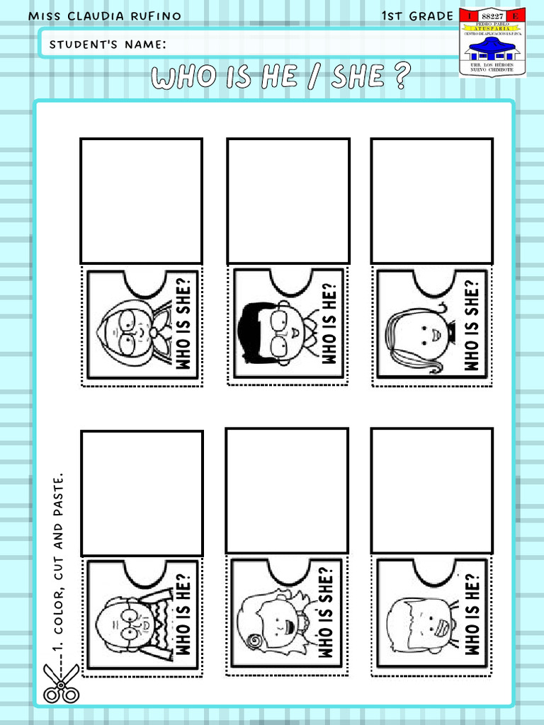 Worksheet 11 Family Members He Is She Is | PDF