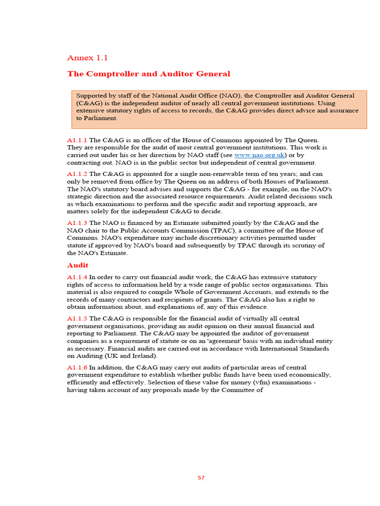 Annex 1 | PDF | Financial Audit | Audit