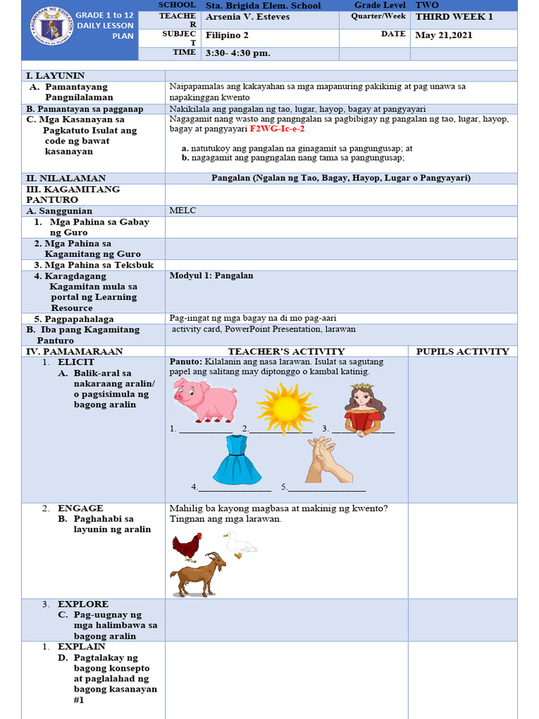 Cot Grade 2 | PDF