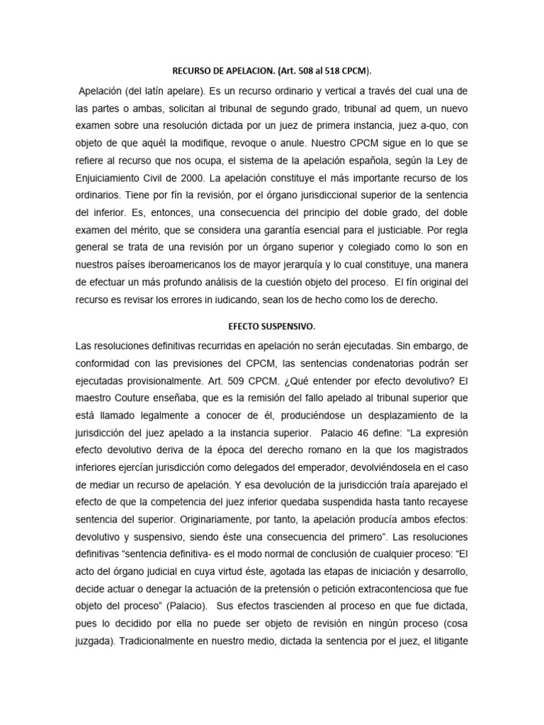Recurso de Apelacion | PDF | Apelación | Sentencia (ley)