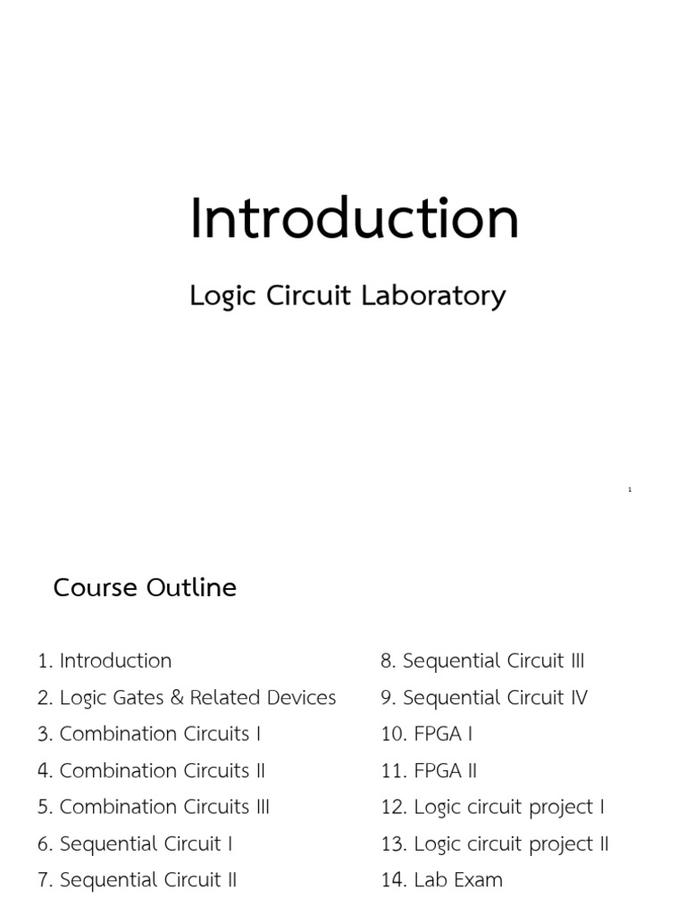 01_Course_Introduction_jwj_rev3 | PDF | Electronic Circuits | Digital Electronics