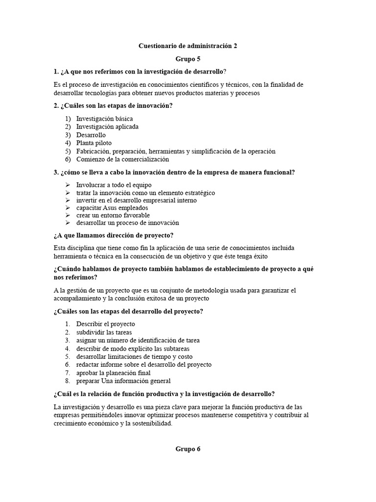 CUESTIONARIO DE ADM 2 | Descargar gratis PDF | Sistema | Business