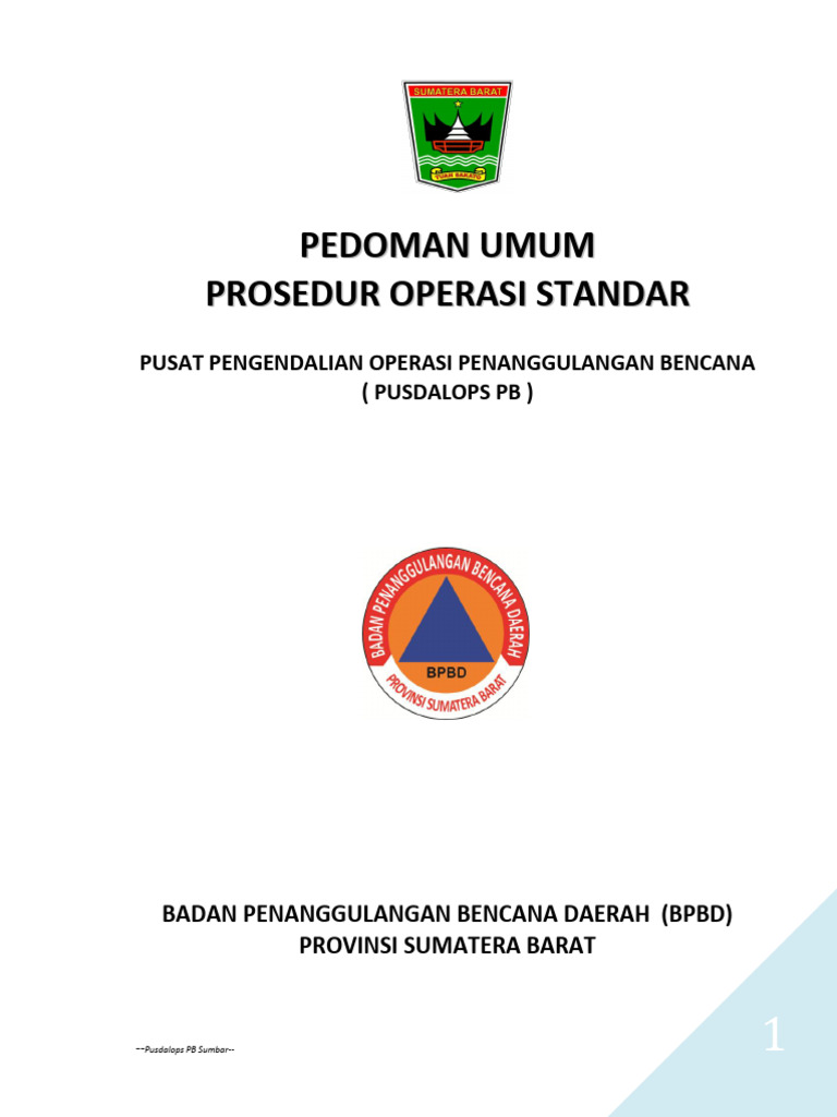 Prosedur Operasi Pusdalops PB Sumbar | PDF