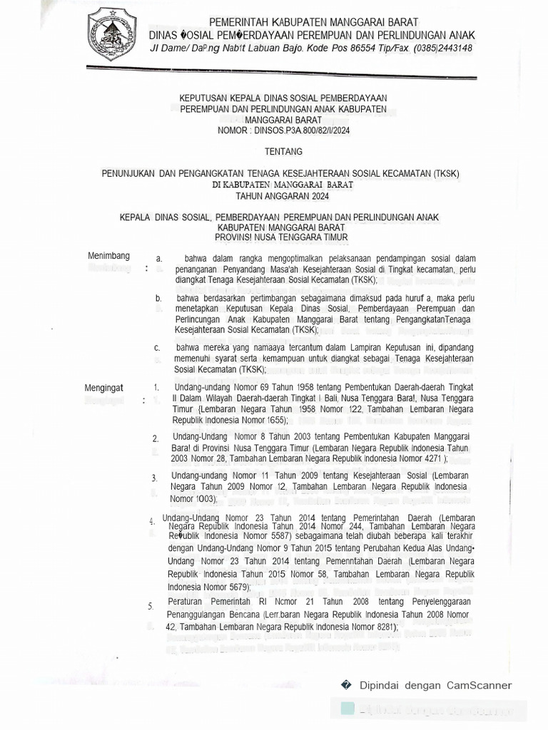 SK TKSK Januari 2024 | PDF