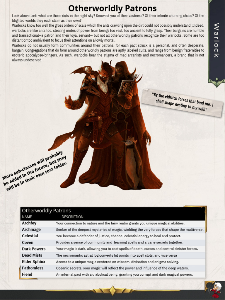 1°otherworldly Patrons | PDF