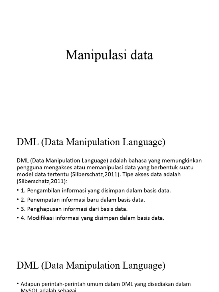 Manipulasi Data | PDF