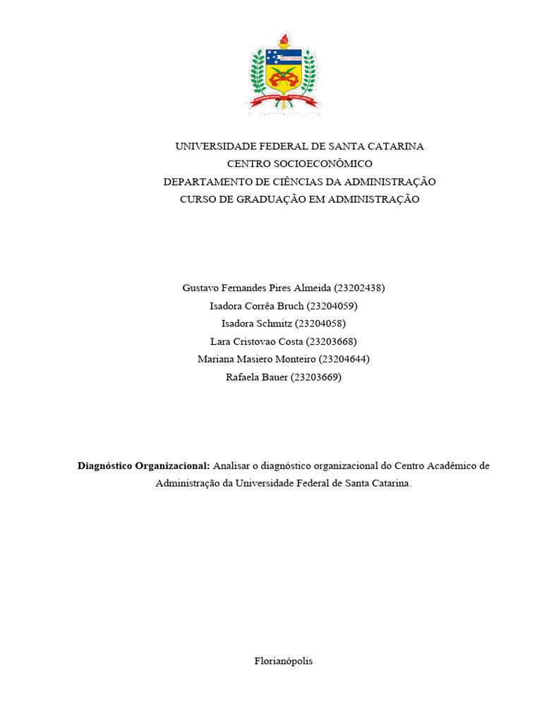 Diagnóstico Organizacional (CAD 8005) | PDF | Análise SWOT | Gestão de recursos humanos