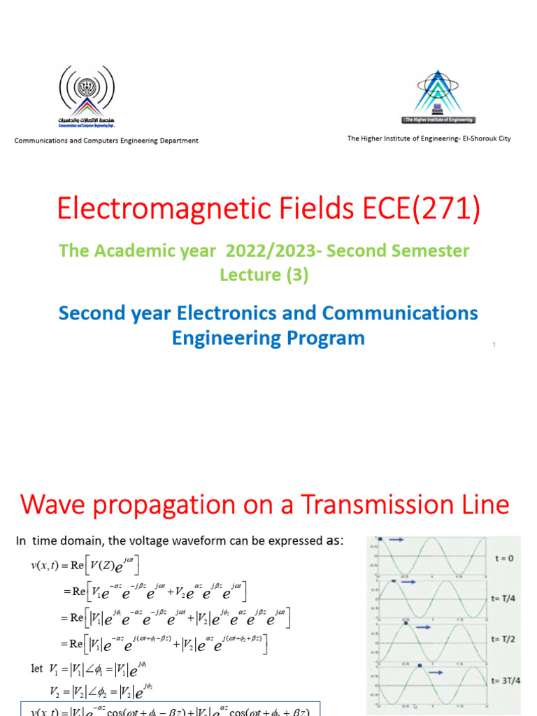 Lecture | PDF | Waves | Transmission Line